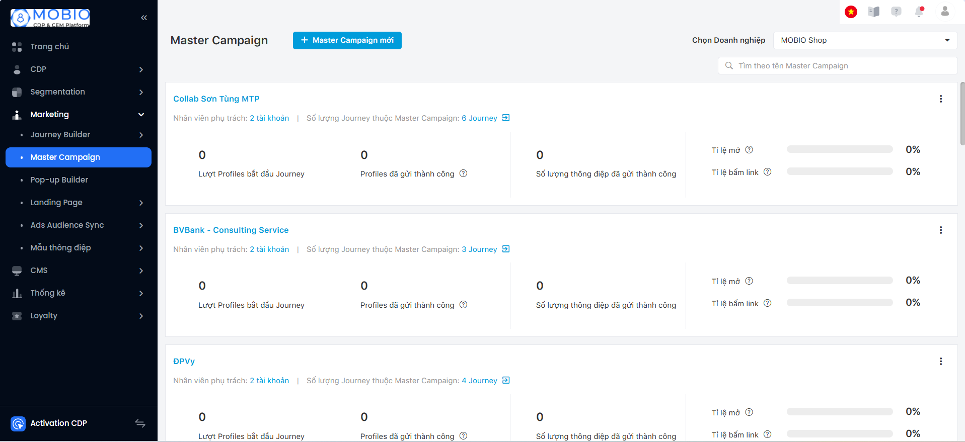 Master Campaign - MOBIO