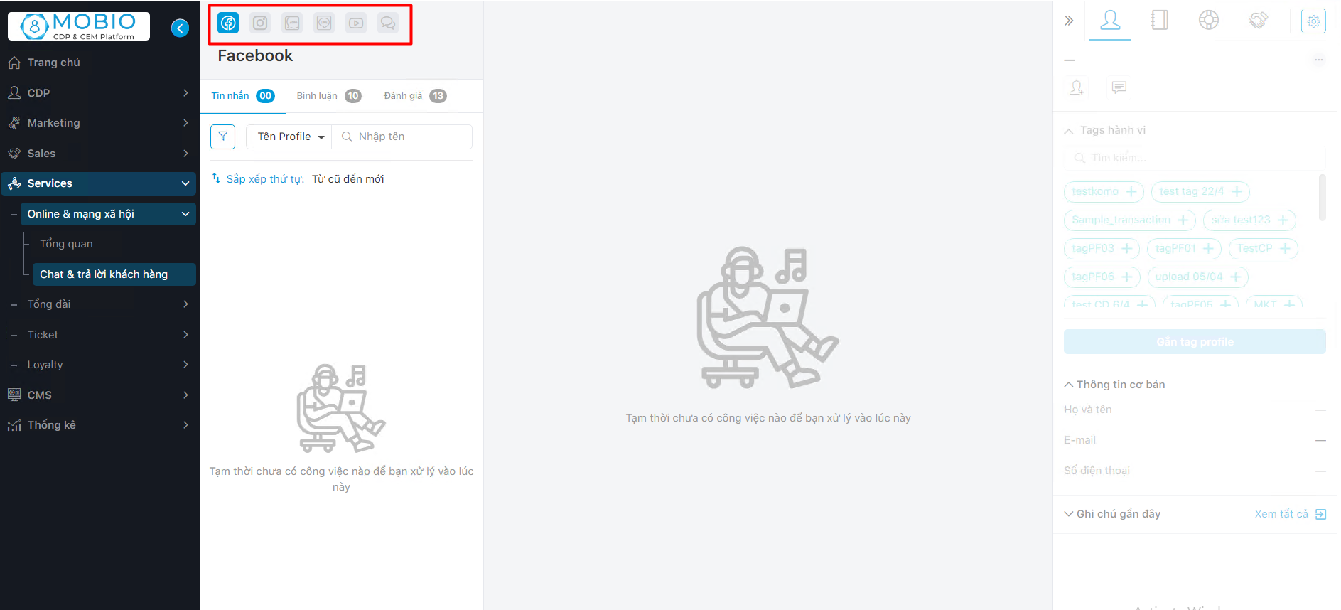 Chat & Respond to customers - MOBIO