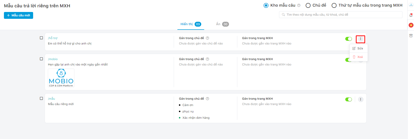 Cách sử dụng Biểu mẫu trong Mobio Platform