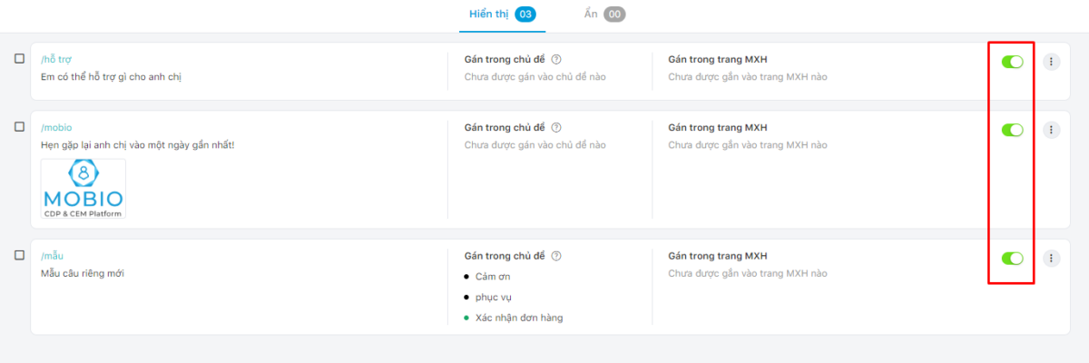 Cách sử dụng Biểu mẫu trong Mobio Platform
