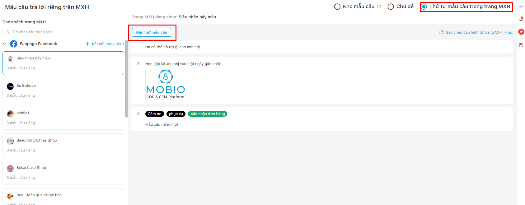 Cách sử dụng Biểu mẫu trong Mobio Platform