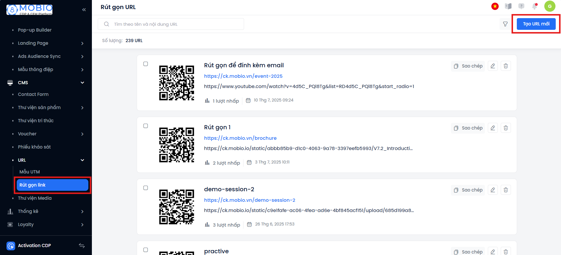 Rút gọn URL - MOBIO