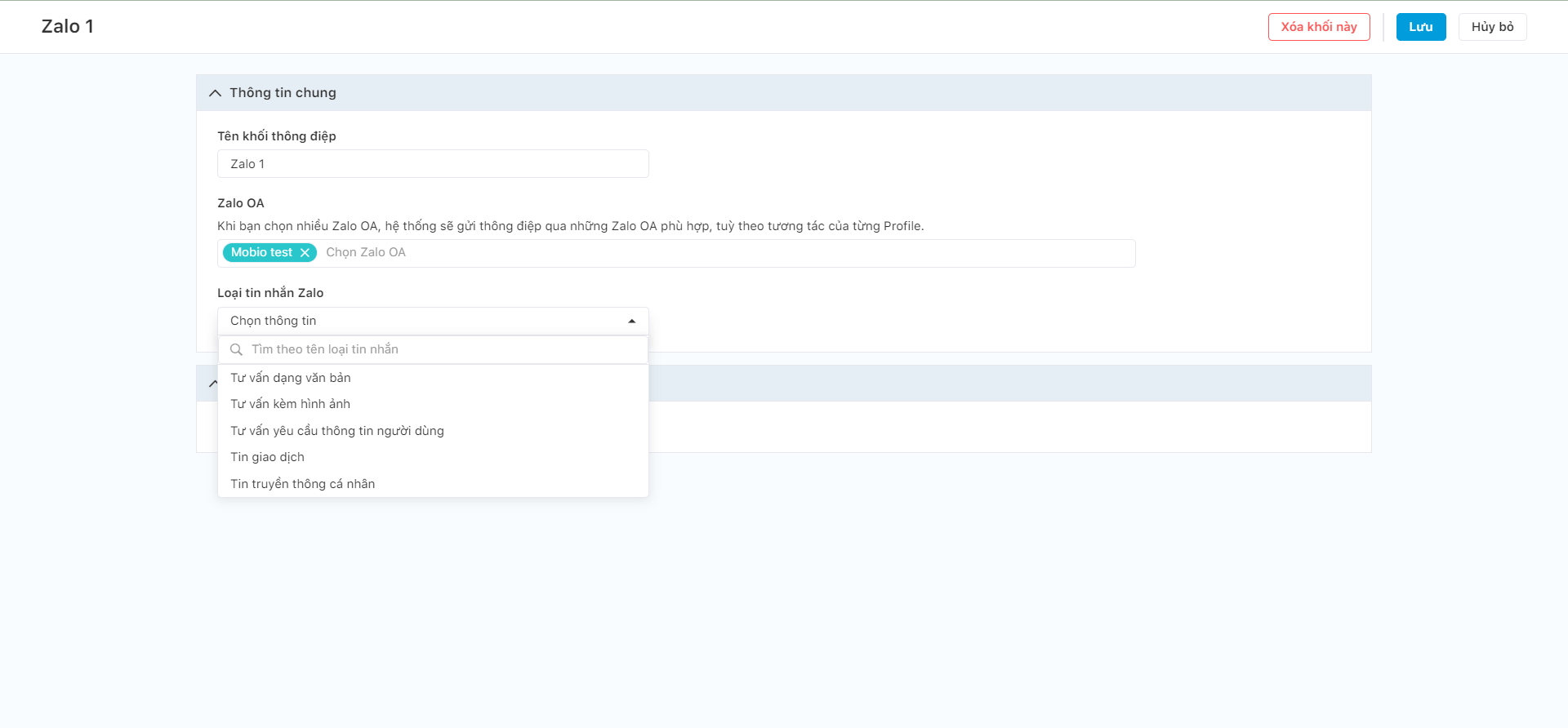 Message Blocks - MOBIO