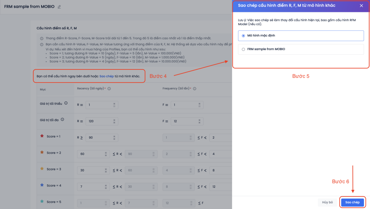 Thiết lập RFM Model - MOBIO