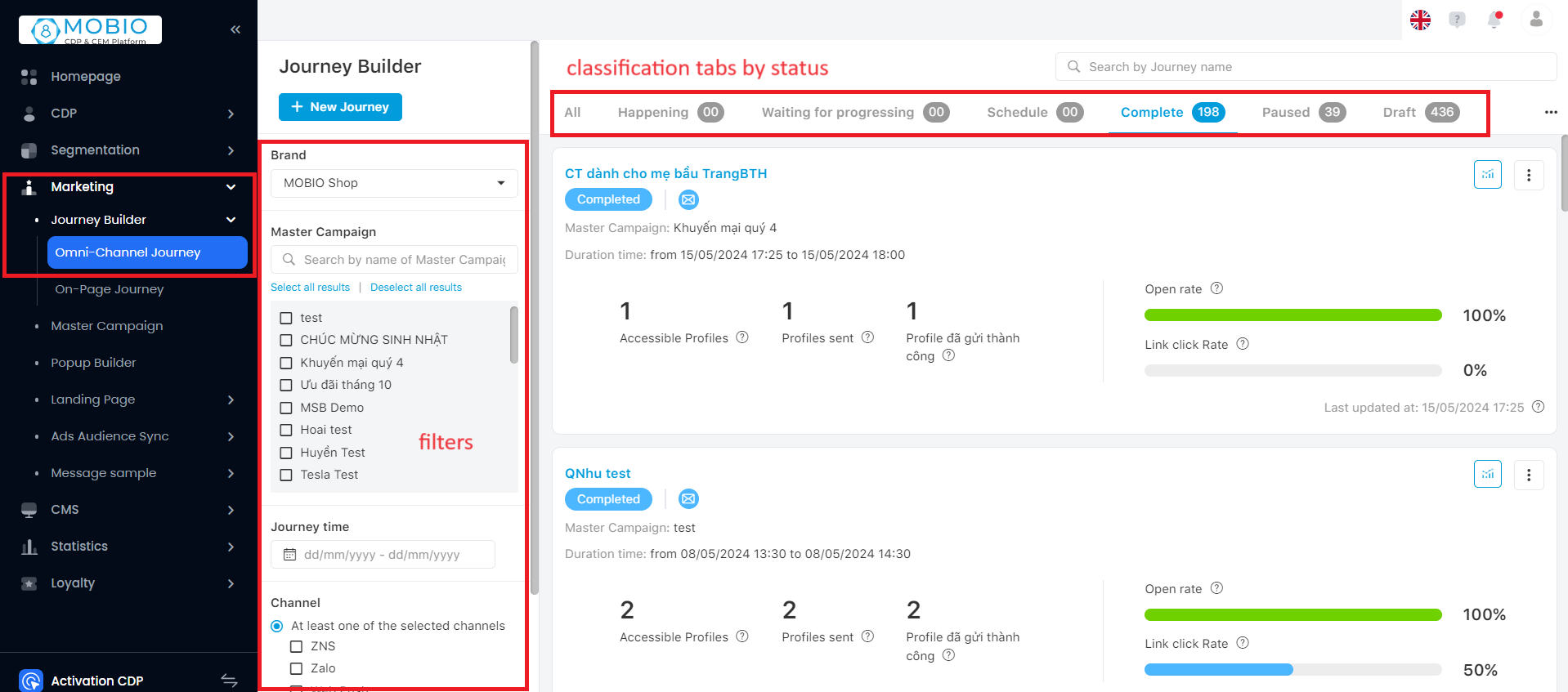 Overview of Journey Builder - MOBIO