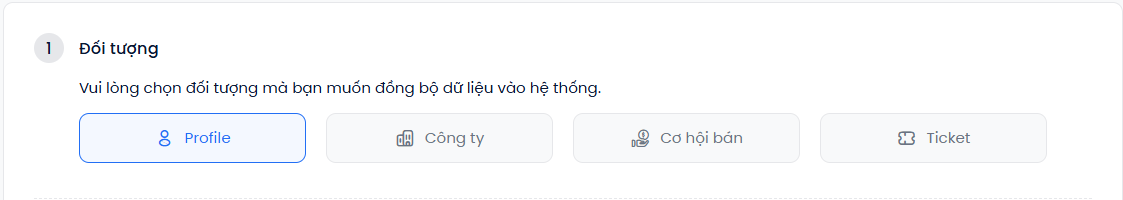 Cấu hình đồng bộ Product Holding của Profile - MOBIO